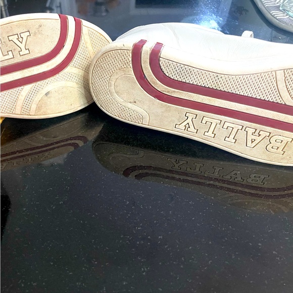 Bally | Shoes | Bally White And Gold Sneakers | Poshmark